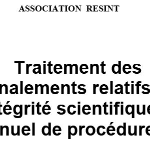 Le nouveau manuel du RESINT est disponible - OFIS